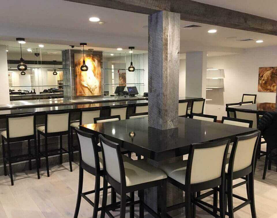 Black Wood Upholstered Morgan Chair - Perfect for restaurants